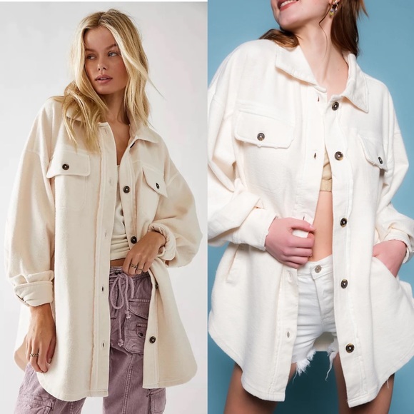 Free People | Jackets & Coats | Free People Ruby Shirt Jacket In Champagne Dreams | Poshmark